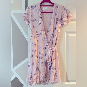 Blue Rain | Dresses | Gorgeous Pink Wrap Floral Dress | Poshmark